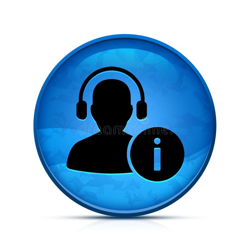 Help Desk Icon on Classy Splash Blue Round Button Illustration Stock ...