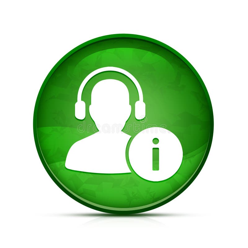 Help Desk Icon on Classy Splash Green Round Button Illustration Stock ...