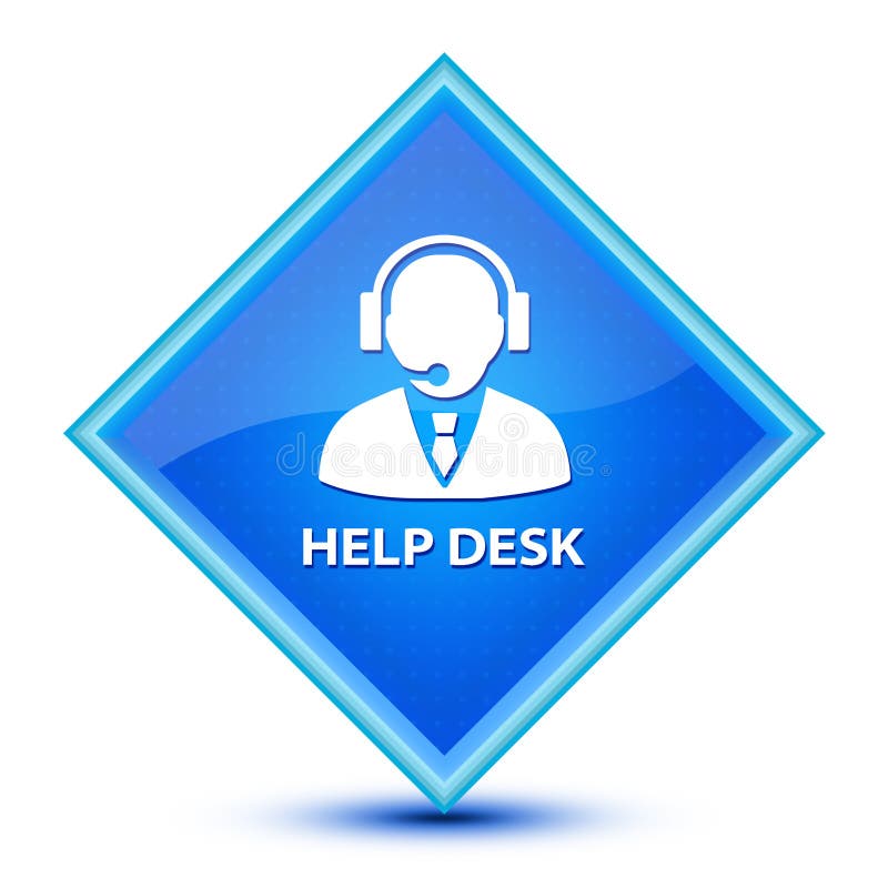 Help Desk Support Manager Icon Isolated On Special Blue Round Button ...