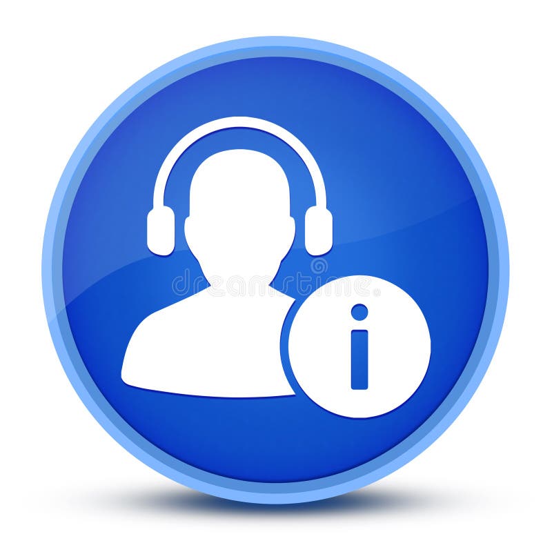 Help Desk Support Manager Icon Isolated On Special Blue Round Button ...