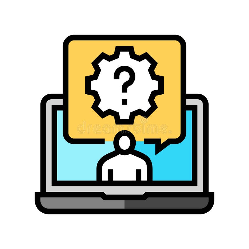 Help Desk Information Color Icon Vector Illustration Stock Illustration ...