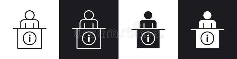 Help desk information icon stock illustration. Illustration of ...