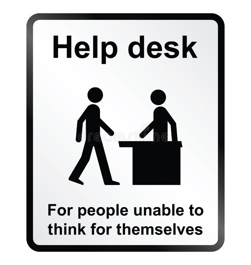 Help Desk Information Sign stock vector. Illustration of customer ...