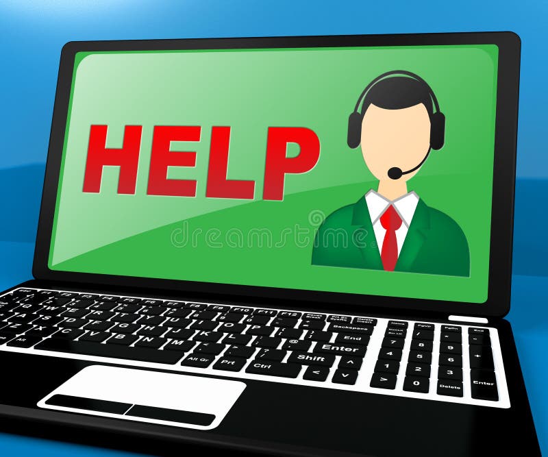 Help Desk Means World Wide Web 3d Rendering Stock Illustration ...