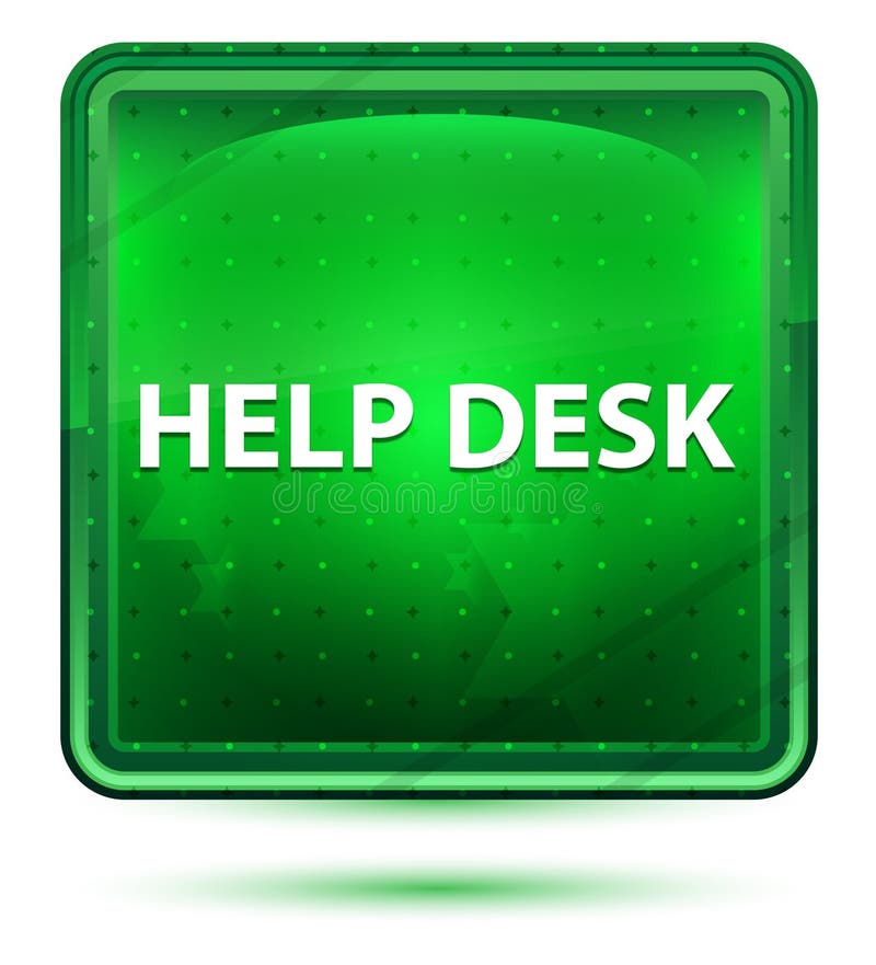 Help Desk Neon Light Green Square Button Stock Illustration ...