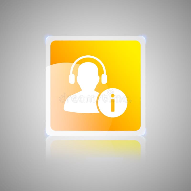 Help Desk Support Manager Icon Isolated On Special Blue Round Button ...