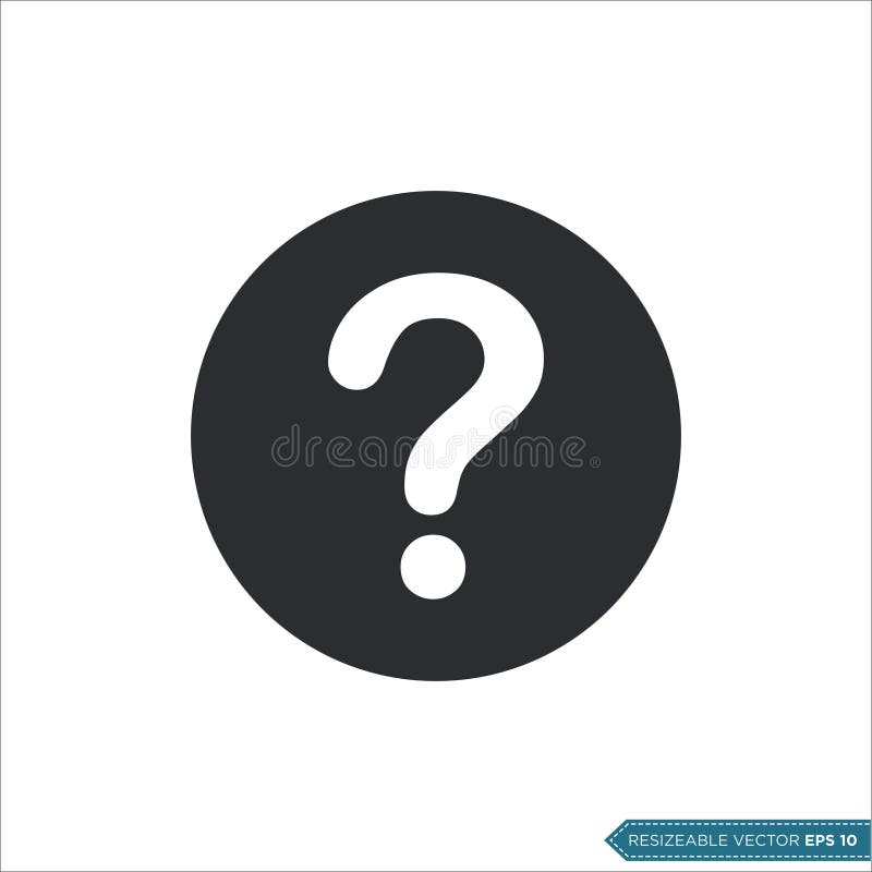Simple Circle Help Desk, Question Mark Icon Vector Symbol Stock Vector ...