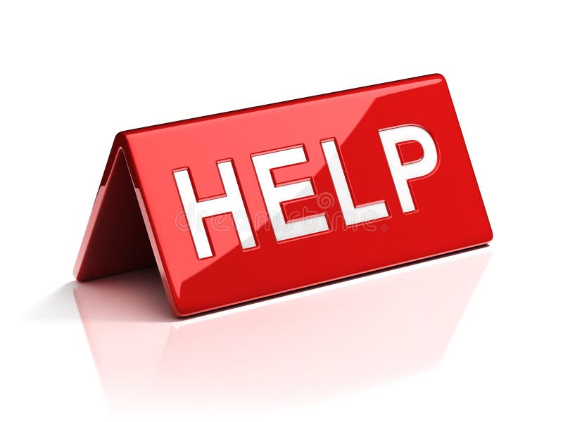 Help Desk Sign 3d Rendering Stock Illustration - Illustration of render ...