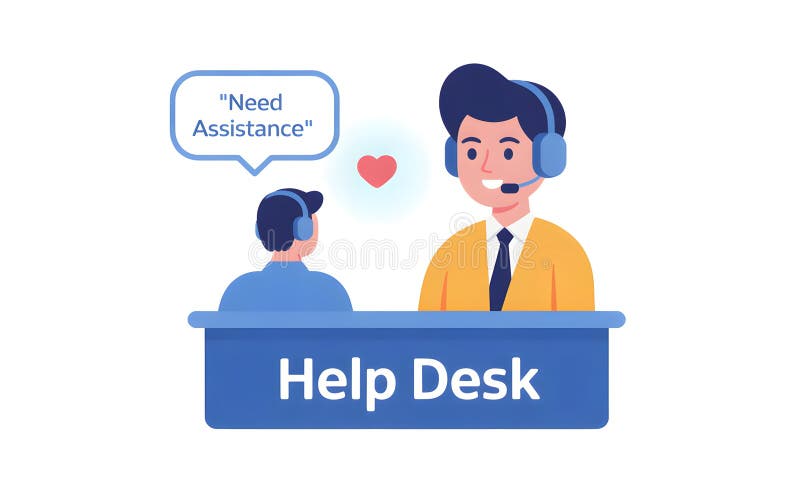 Help Desk Support Illustration Stock Illustration - Illustration of ...