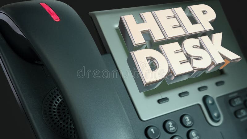 Help Desk Telephone Computer it Support Stock Illustration ...
