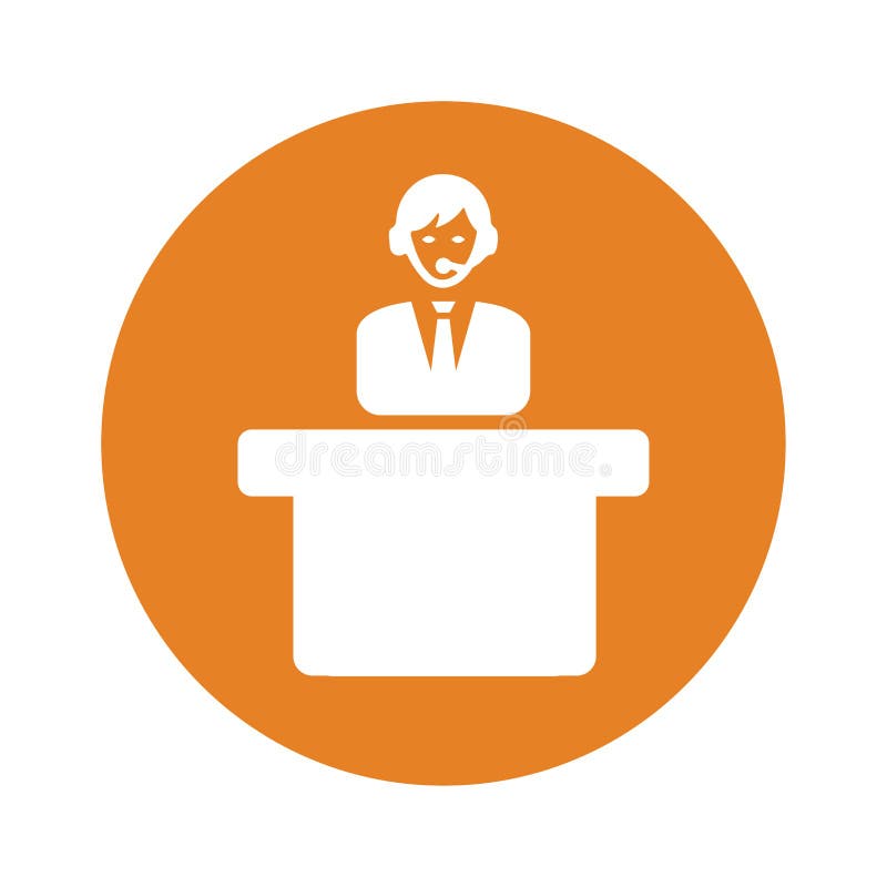 Help Desk / Support Center Black Icon Stock Vector - Illustration of ...