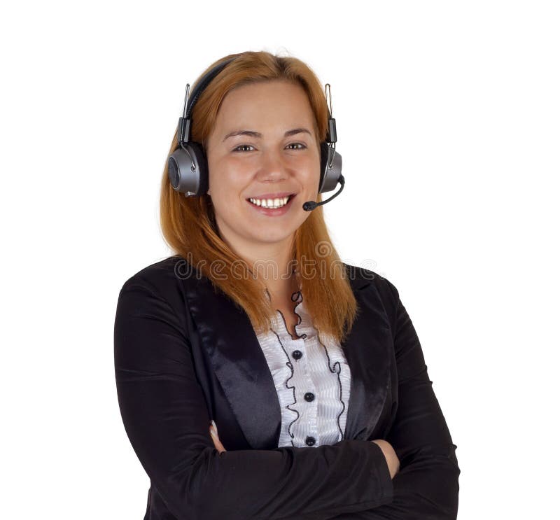 Help Desk Woman with Headset Stock Image - Image of online, business ...
