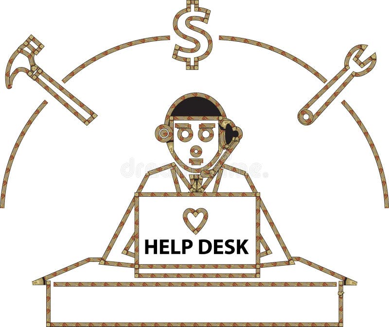 Help Desk stock illustration. Illustration of client - 100924573