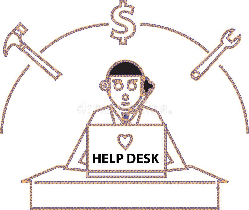 Help Desk stock illustration. Illustration of attendance - 100925656