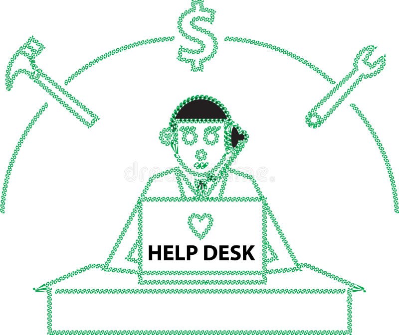 Help Desk stock illustration. Illustration of department - 100925724