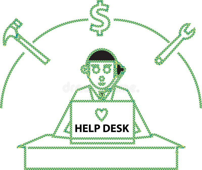 Help Desk stock illustration. Illustration of agent - 100925879