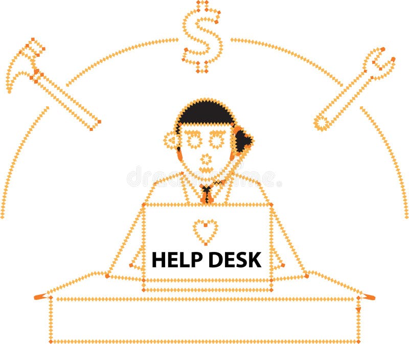 Help Desk stock illustration. Illustration of friendly - 100925991