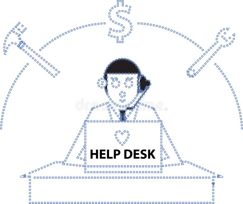 Help Desk stock illustration. Illustration of good, corporation - 100926617