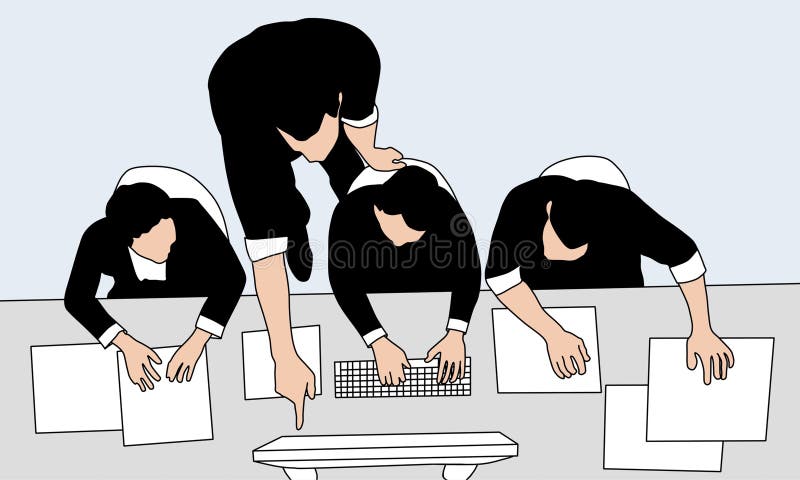 Help Each Other Complete Group Work Stock Illustration - Illustration ...