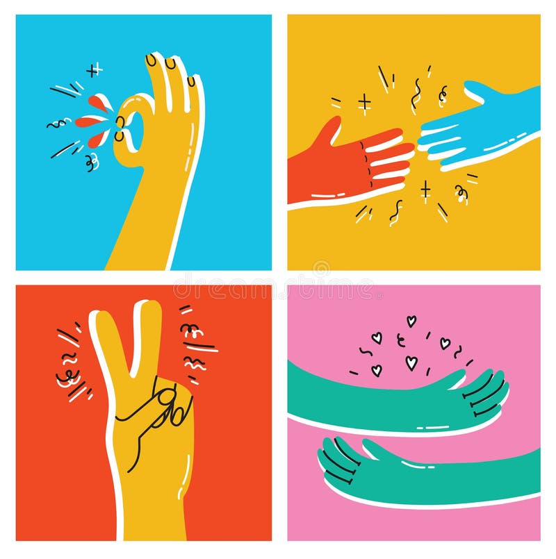 Help and Empathy Concept Two Hands Helping One Another Vector Simple ...