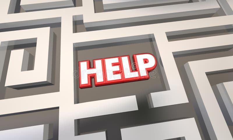 Help Finding Direction Way Out Maze Stock Illustration - Illustration ...