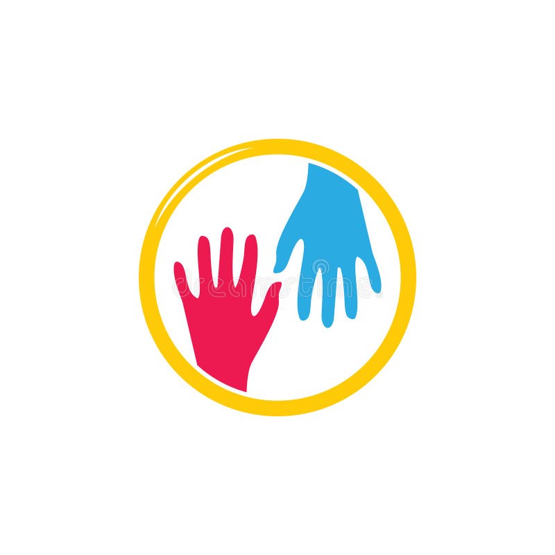 Help Friendly Hand Symbol Vector Stock Vector - Illustration of person ...