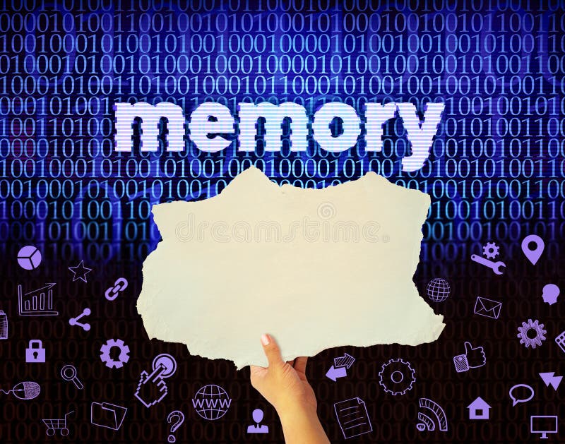 Memory, Hands Holding Blank Paper Stock Photo - Image of blog ...