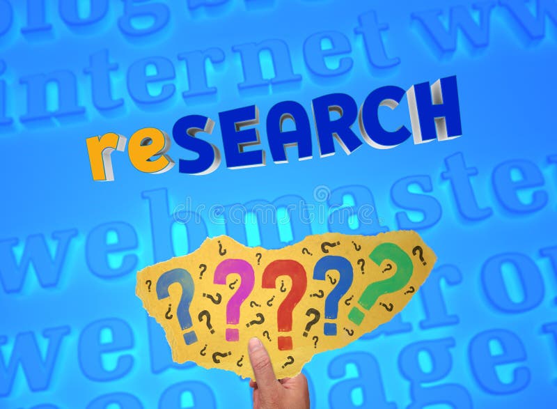 ReSearch, question mark stock illustration. Illustration of news ...