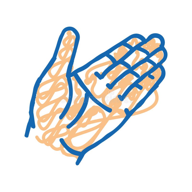 Help Hand Icon Doodle Illustration Stock Illustration - Illustration of ...