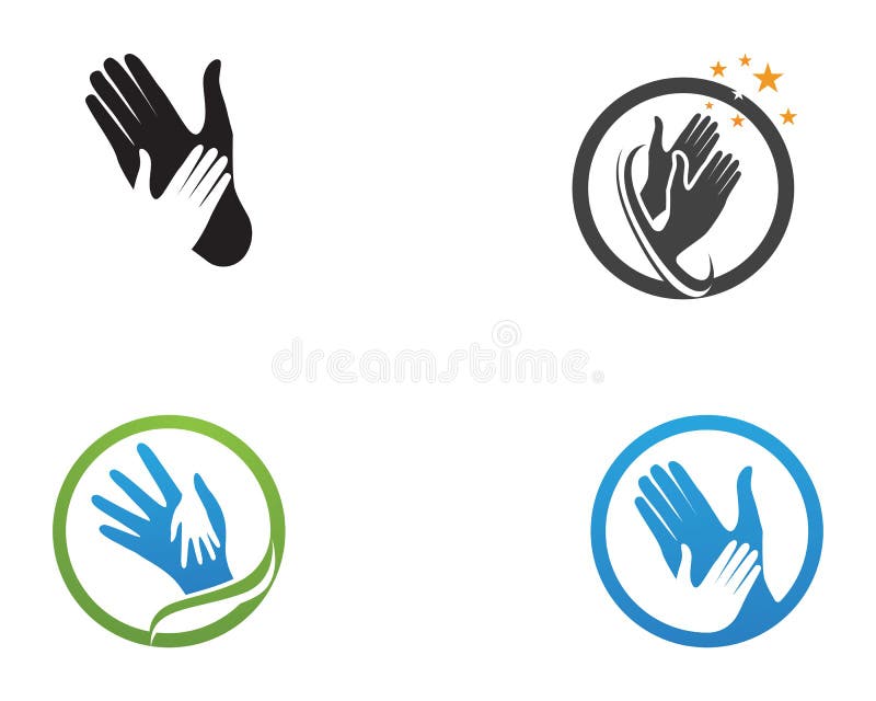 Help Hand Logo and Vector Template Symbols Stock Vector - Illustration ...