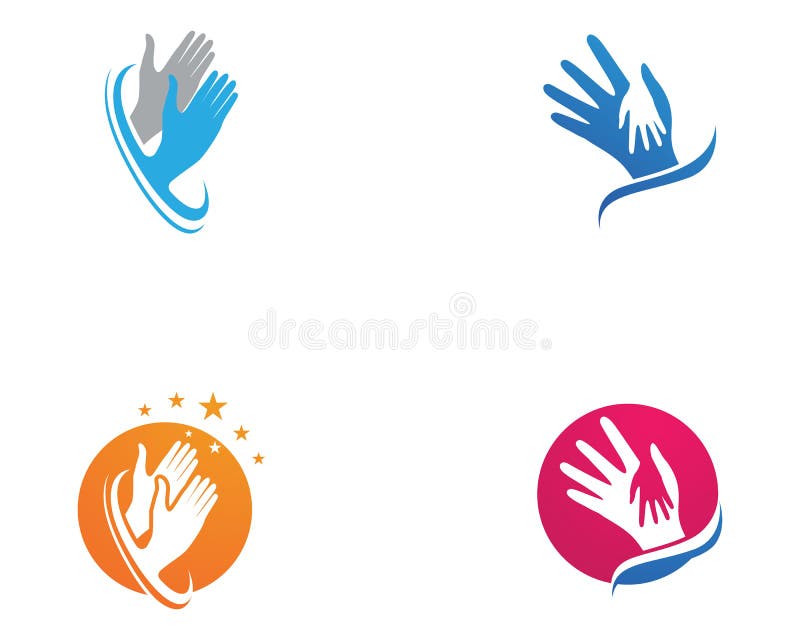 Help Hand Logo and Vector Template Symbols Stock Vector - Illustration ...