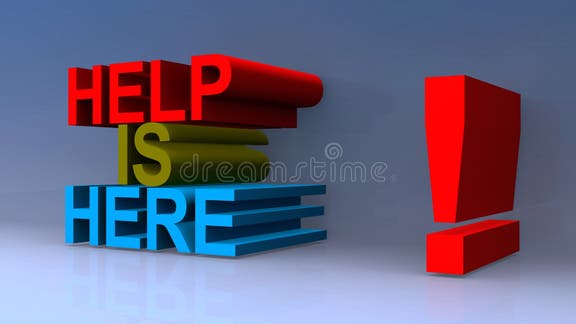 Help is here on blue stock illustration. Illustration of consumer ...