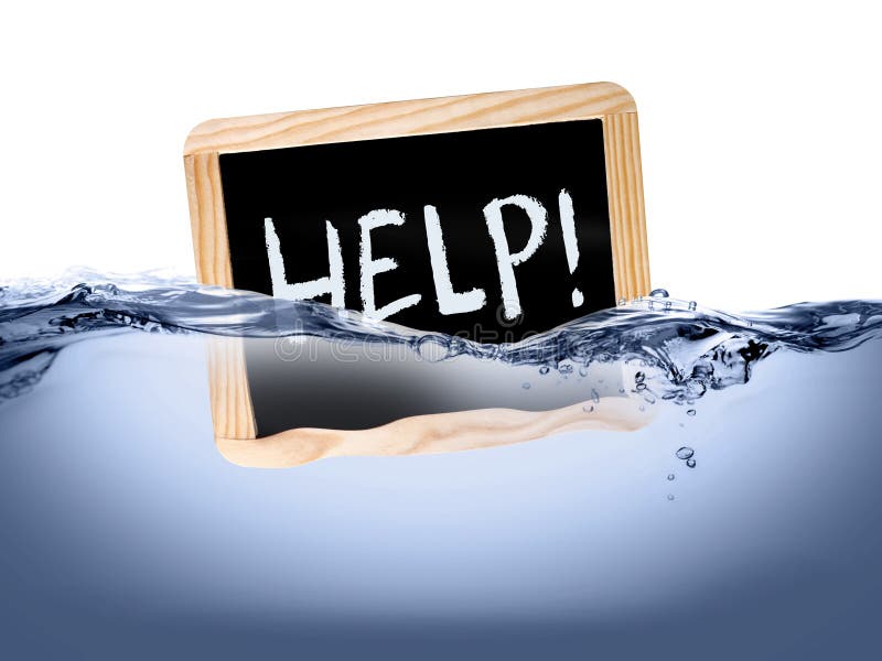Help! i am drowning stock illustration. Illustration of help - 58708760