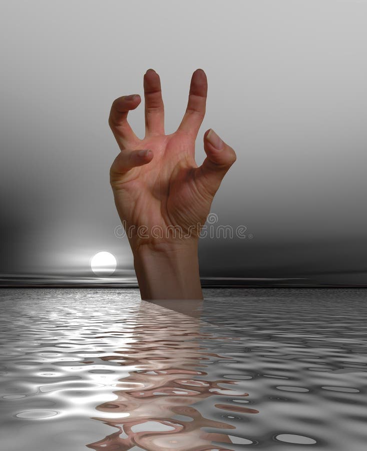 Hand of Person Drowning in Water Stock Photo - Image of dangerous ...