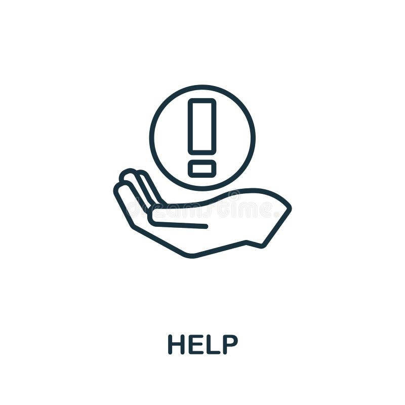 Help Icon from Business Training Collection. Simple Line Help Icon for ...