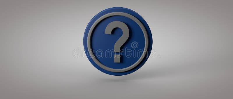 Help / Question Mark Icon 3d Style Stock Illustration - Illustration of ...