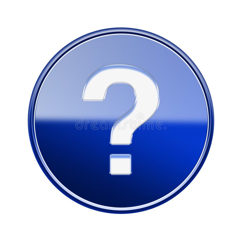 Help icon glossy blue. stock illustration. Illustration of close ...