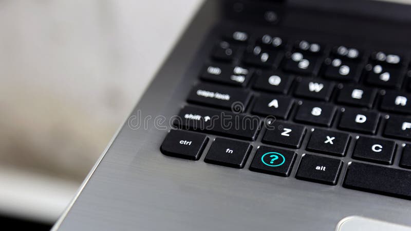 Help Icon on Laptop Keyboard Button. Concept for Business, Education ...