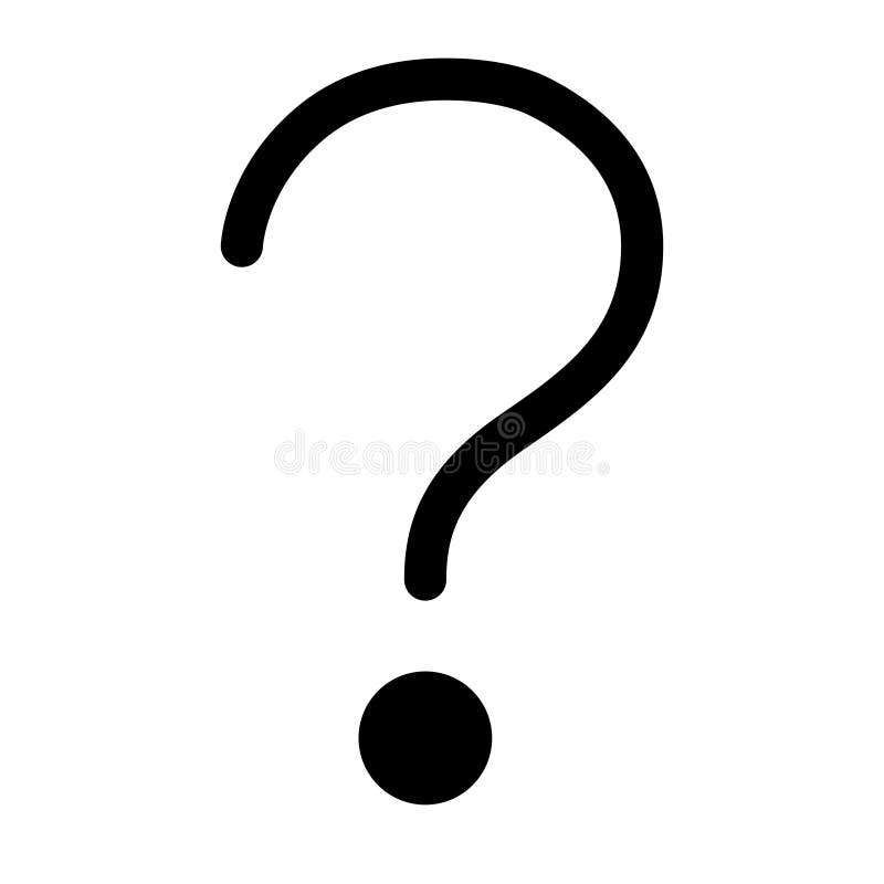 Help Icon Line Isolated on White Background. Black Flat Thin Icon on ...