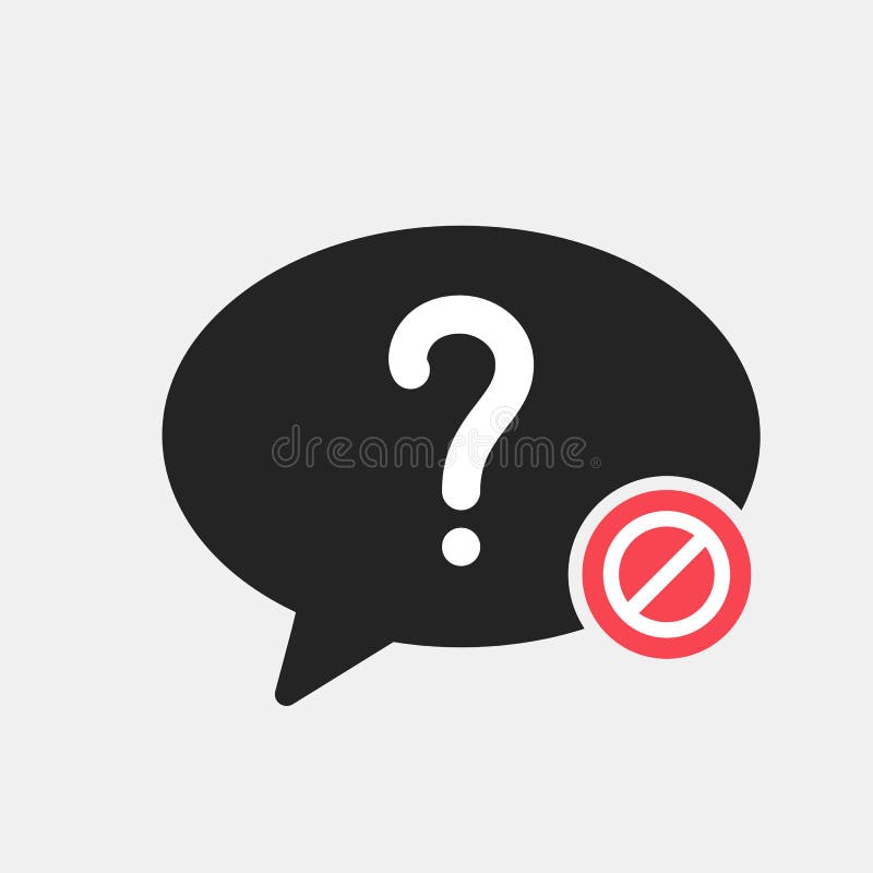 Help Icon with Not Allowed Sign. Help Icon and Block, Forbidden ...