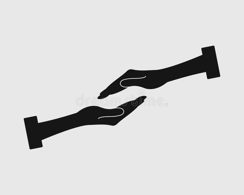 Help Icon. Two Hand Symbol . Stock Vector - Illustration of together ...