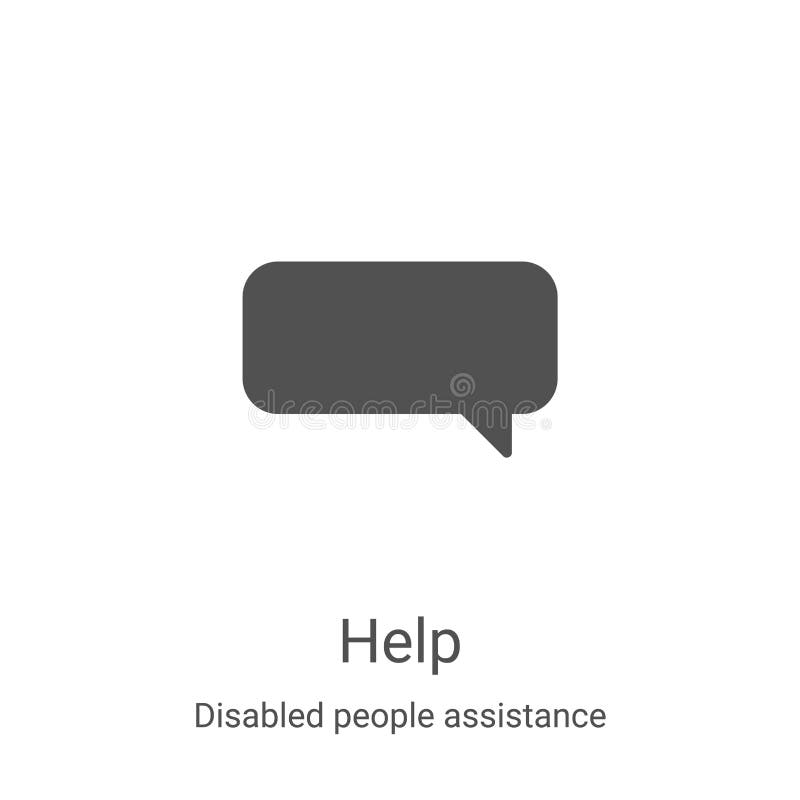 Help Icon Vector from Disabled People Assistance Collection. Thin Line ...