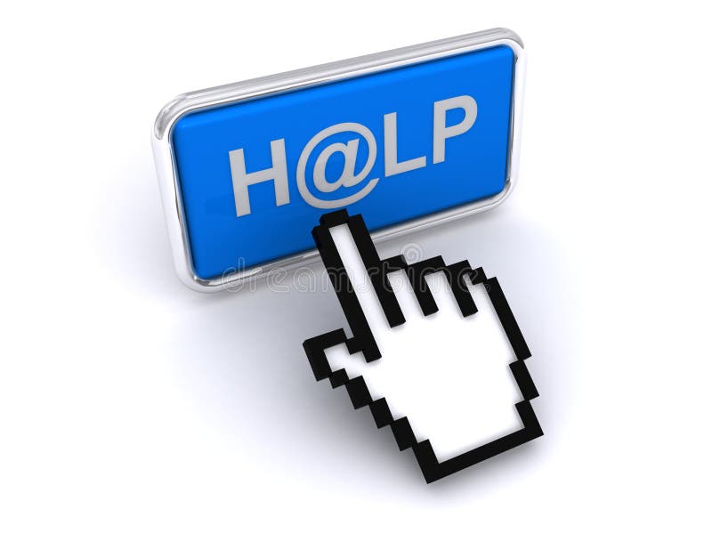 3D help button stock illustration. Illustration of information - 35860650