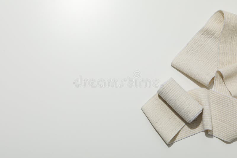 Help during an Injury, Elastic Bandage on White Background Stock Photo ...