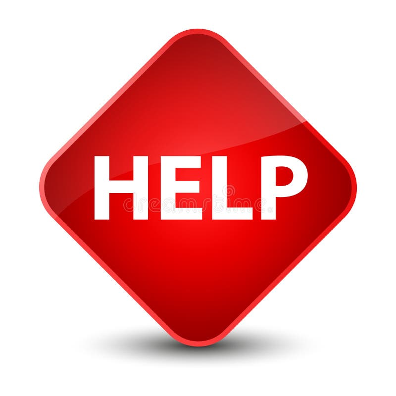 Help Elegant Red Round Button Stock Illustration - Illustration of ...