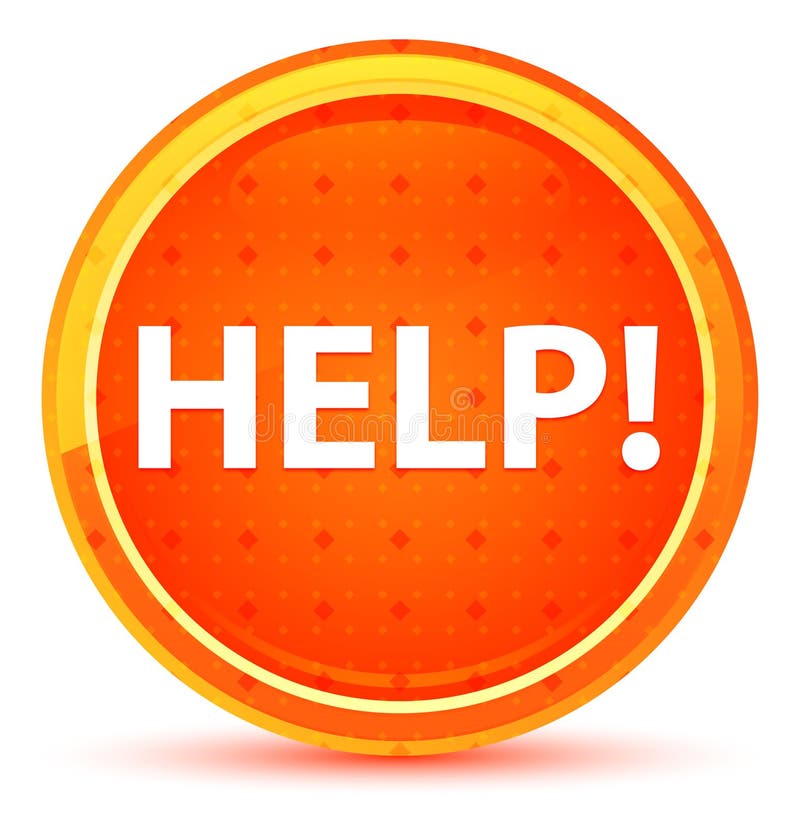 Help! Round Blue Push Button Stock Illustration - Illustration of ...