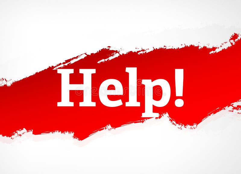 Help! Red Brush Abstract Background Illustration Stock Illustration ...
