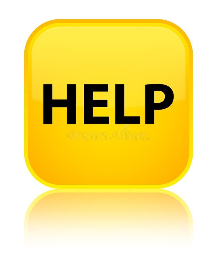 Help Special Yellow Square Button Stock Illustration - Illustration of ...