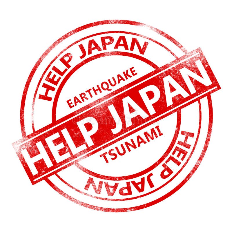 Help Japan grunge stamp stock illustration. Illustration of relief ...