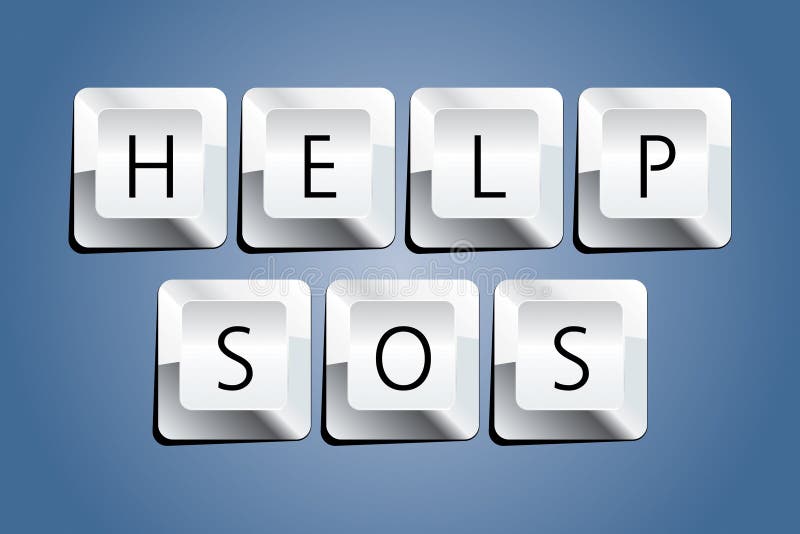 Help Key stock vector. Illustration of word, input, clipart - 12610918